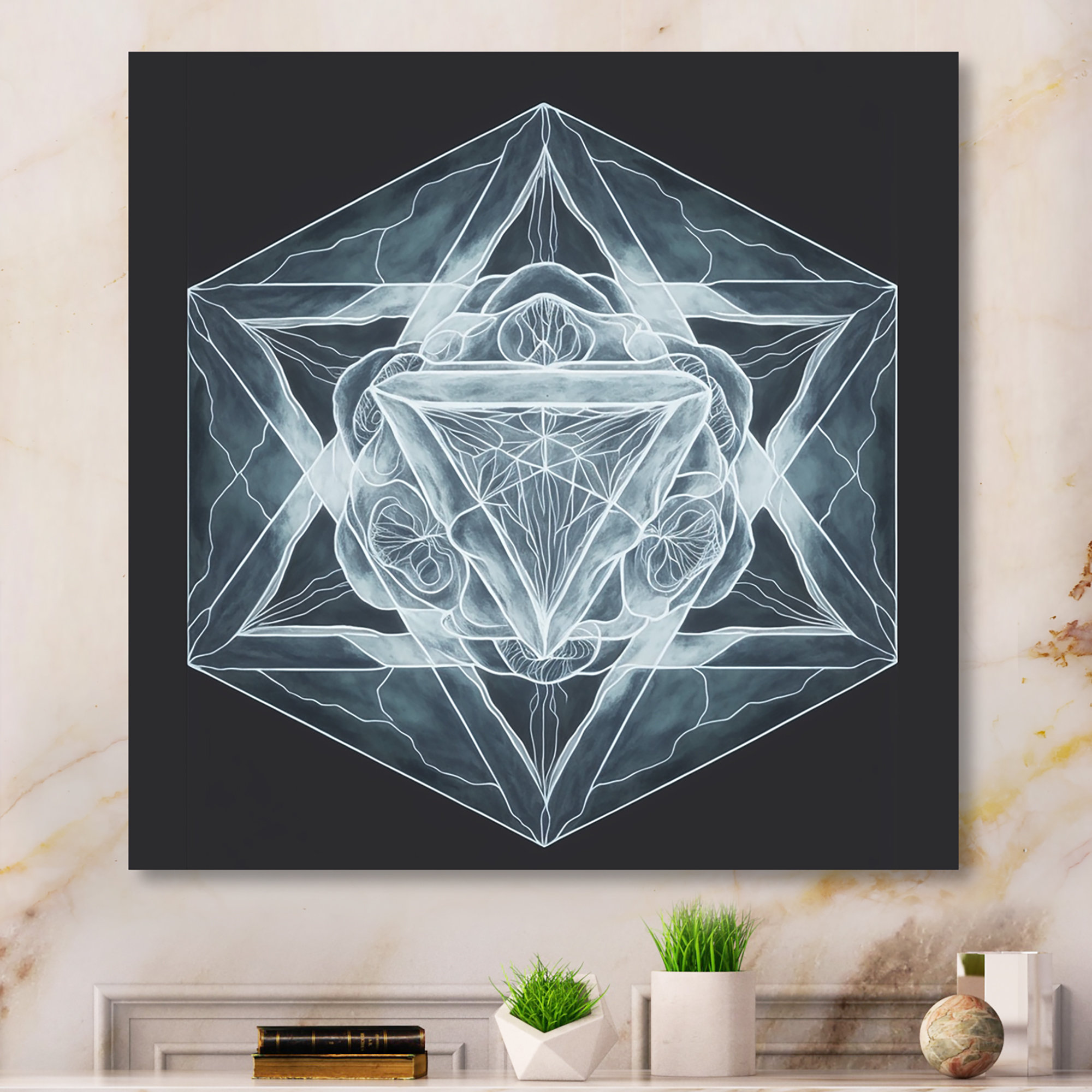 Design Art Fundamental Patterns Sacred Geometry IV - Wrapped Canvas Print | Wayfair